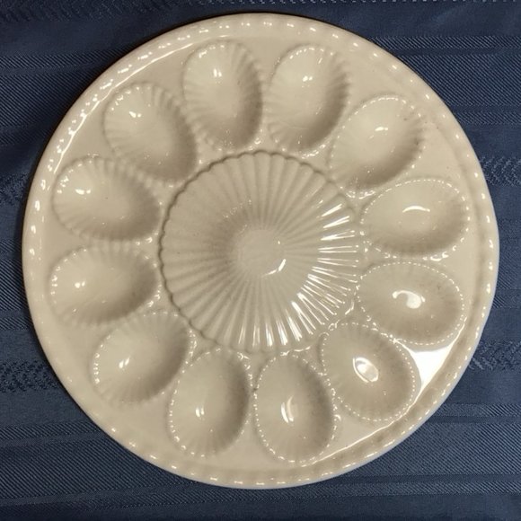 Vintage | Dining | Vintage French Porcelain Deviled Egg Platter About 1 ...